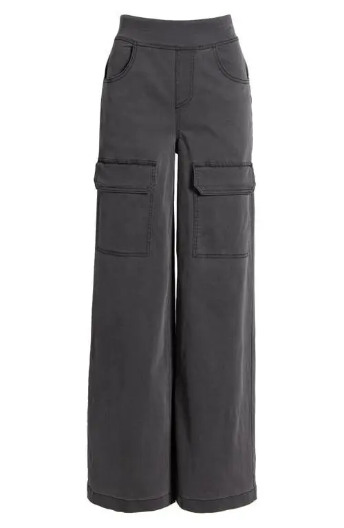 Hue Wide Leg Denim Cargo Pants