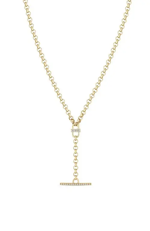 Zoe Chicco Diamond Y-necklace - 14k Yellow Gold