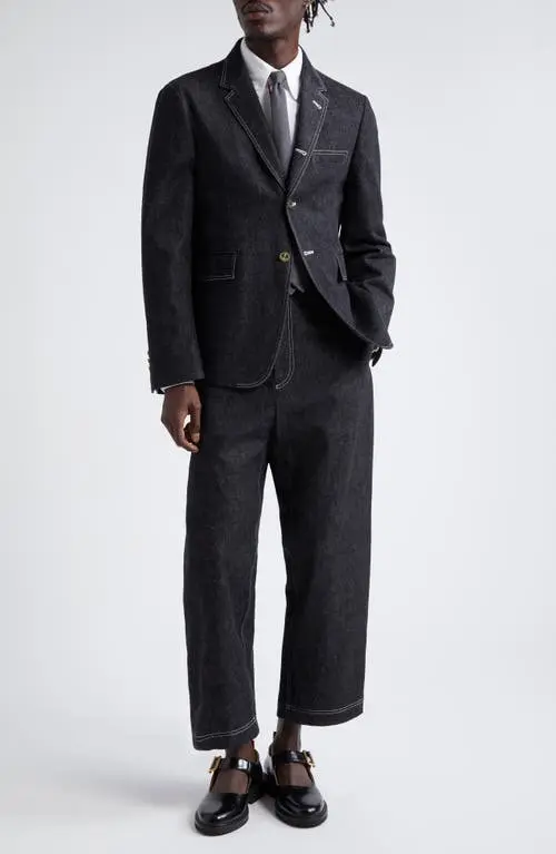 Thom Browne Unconstructed Classic Denim Sport Coat