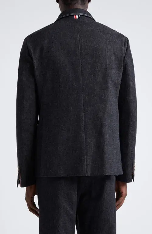 Thom Browne Unconstructed Classic Denim Sport Coat