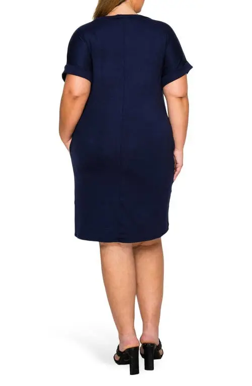 L I V D Mia Everyday T-shirt Dress - Navy