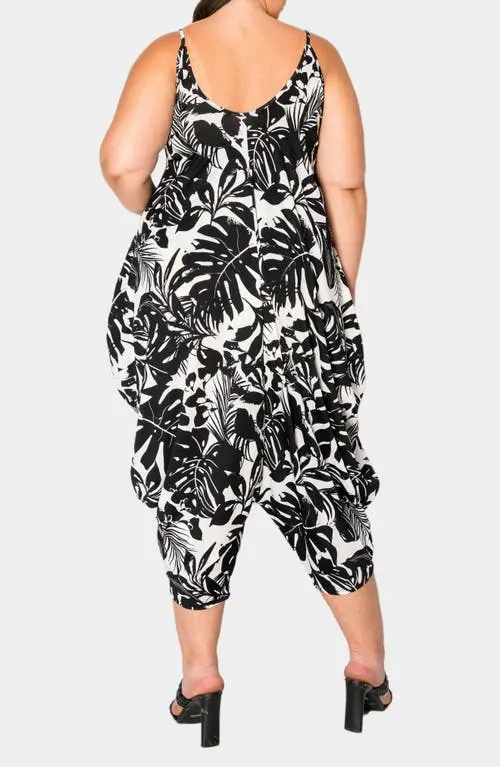 L I V D Kiana Palm Print Jumpsuit