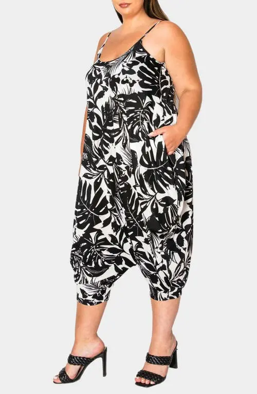L I V D Kiana Palm Print Jumpsuit