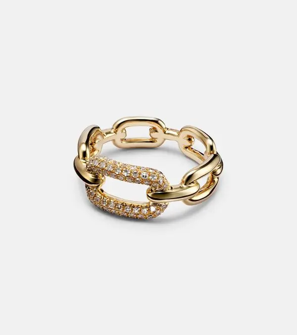 Shay Jewelry 18k Yellow Cable Link Diamond Ring - Gold
