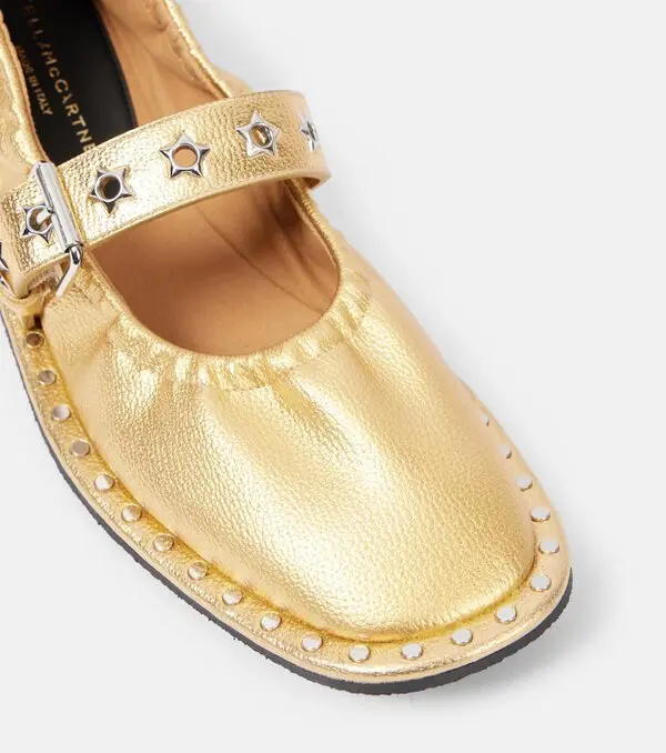 Stella McCartney Metallic Mary Jane Flats