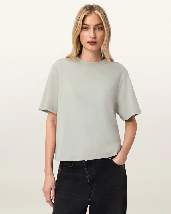 ALLSAINTS Lisa Boxy Crew Neck T-shirt - Green