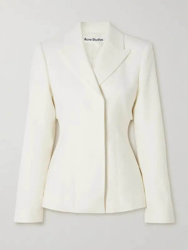 Acne Studios Satin-trimmed Wool-blend Twill Blazer