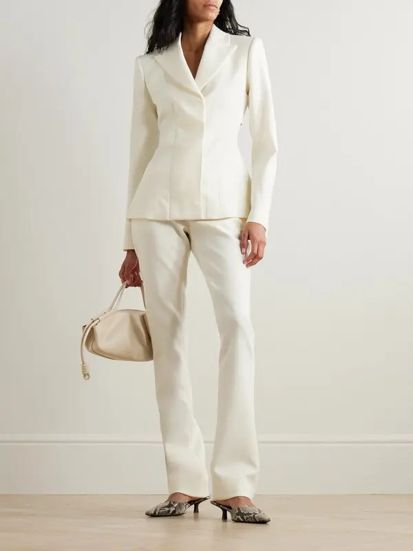 Acne Studios Satin-trimmed Wool-blend Twill Blazer
