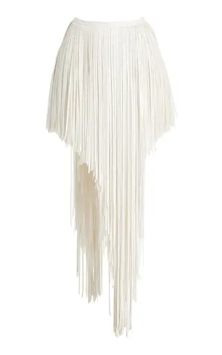 Proenza Schouler Phia Fringed Leather Silk Skirt