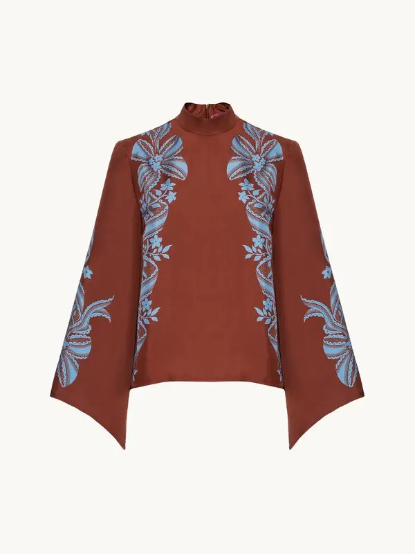 La DoubleJ Printed Silk Blouse - Signoria Placée