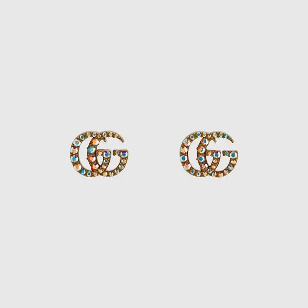 Gucci Gg Marmont Crystal Earrings - Crystals