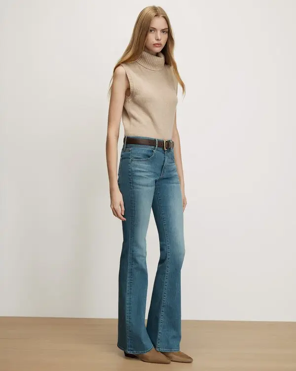 Veronica Beard Mazzy Cashmere Sleeveless Sweater - Oatmeal