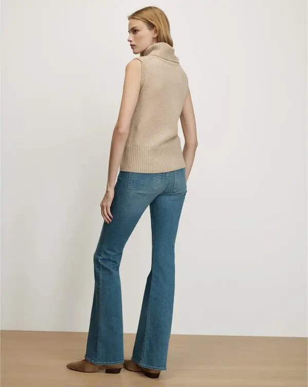 Veronica Beard Mazzy Cashmere Sleeveless Sweater - Oatmeal