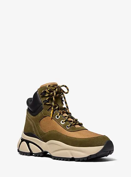 Michael Kors Darius Suede And Mesh Hiker Boots In Brown - 75  display picture 1