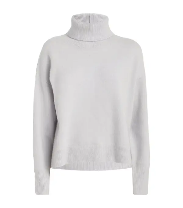 JOSEPH Brushed Cashmere-blend High-neck Sweater