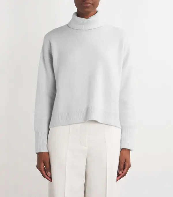 JOSEPH Brushed Cashmere-blend High-neck Sweater