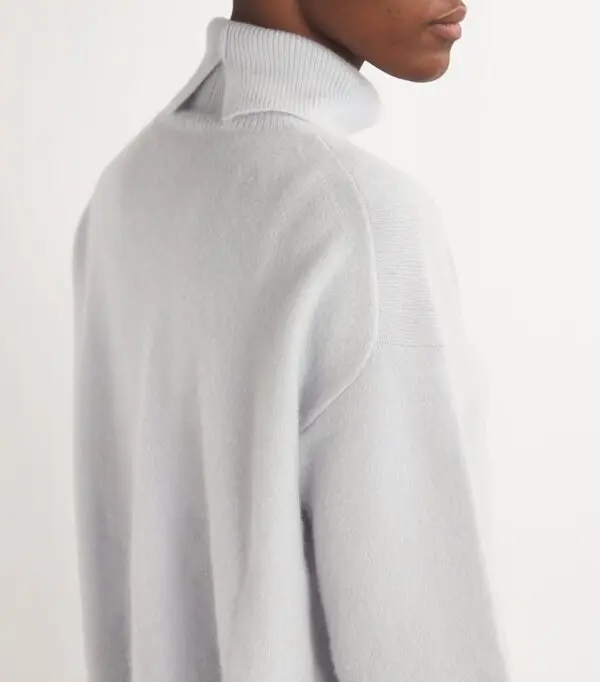 JOSEPH Brushed Cashmere-blend High-neck Sweater