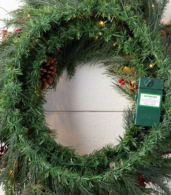 BALSAM HILL Outdoor Red Berry Wreath