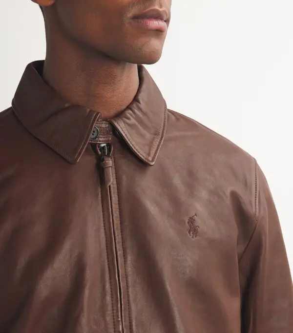 Ralph Lauren Leather Jacket - Brown | Editorialist