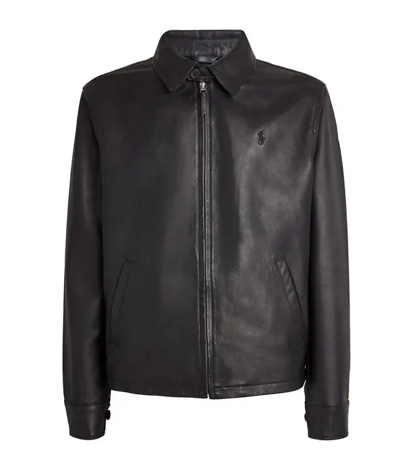 Polo Ralph Lauren Leather Blouson Jacket - Black