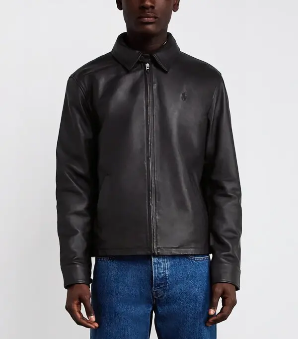 Polo Ralph Lauren Leather Blouson Jacket - Black
