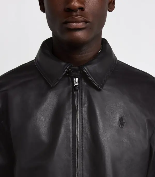 Polo Ralph Lauren Leather Blouson Jacket - Black