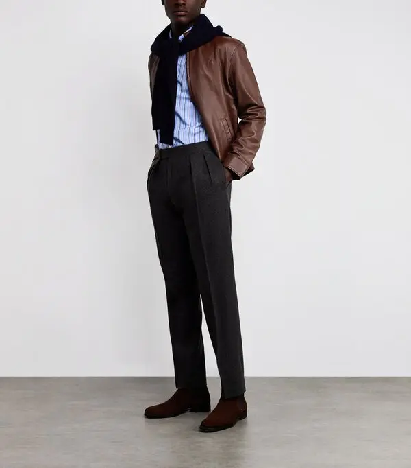 Polo Ralph Lauren Leather Blouson Jacket - Brown