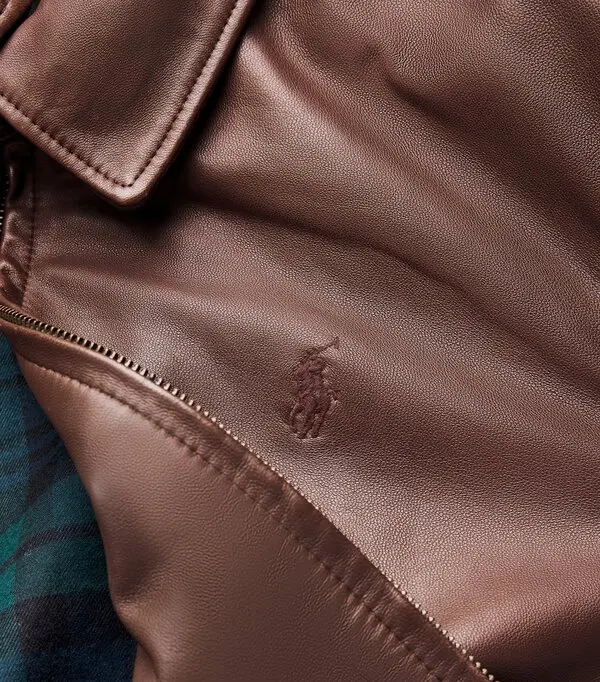 Polo Ralph Lauren Leather Blouson Jacket - Brown