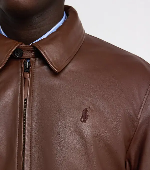 Polo Ralph Lauren Leather Blouson Jacket - Brown