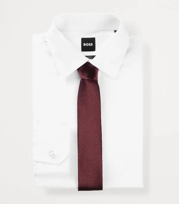 BOSS Italian Silk Chevron Tie