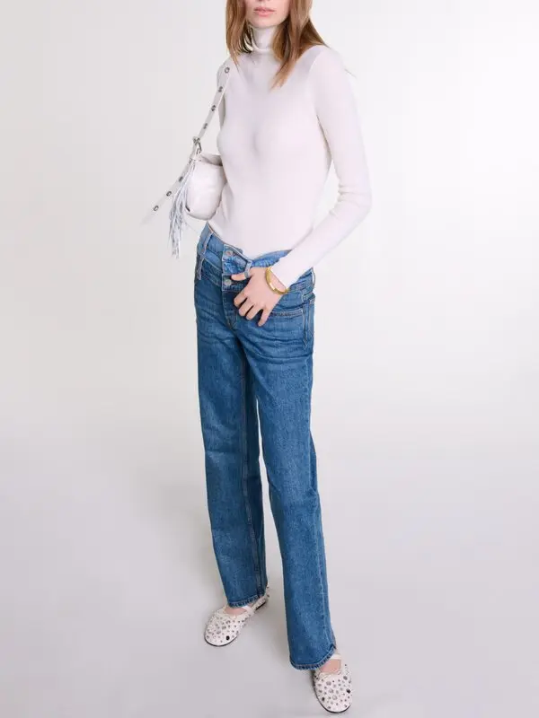 Maje Cotton Straight-leg Jeans