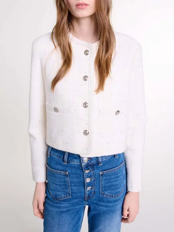 Maje Cotton Tweed Jacket