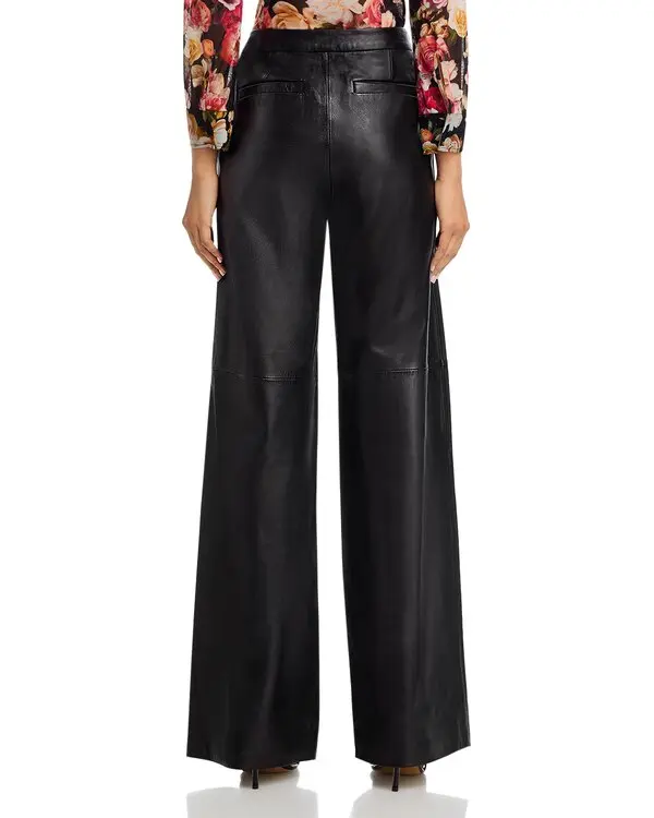L'Agence Livvy Leather Pants - Black
