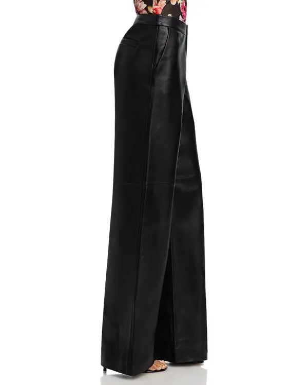 L'Agence Livvy Leather Pants - Black