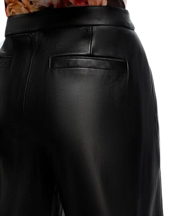 L'Agence Livvy Leather Pants - Black