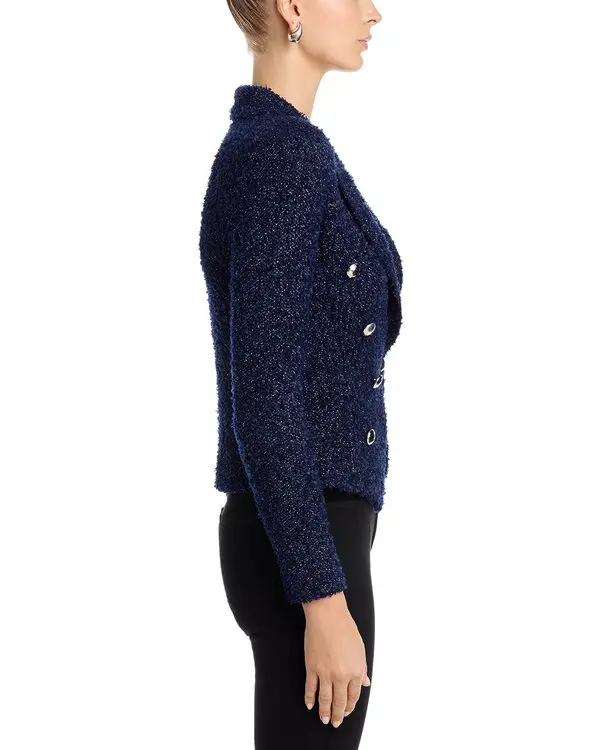 L'Agence Bethany Knit Blazer - Midnight/nickle