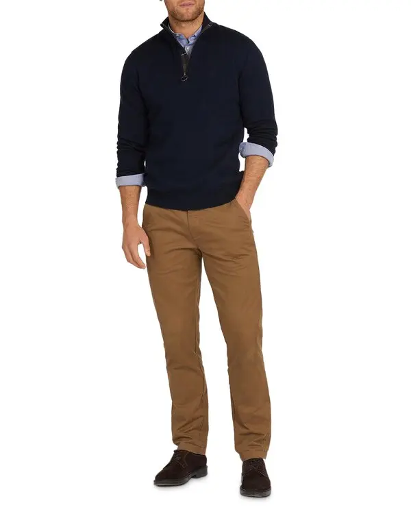 Barbour Cotton Half Zip Knitted Jumper - Navy