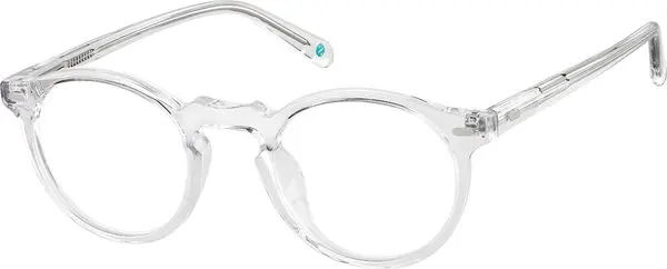 Zenni Optical Tortoiseshell Round Frame Glasses - Clear