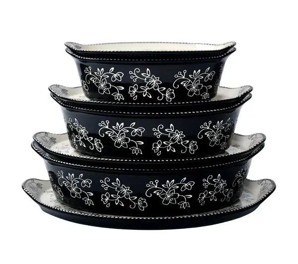 TEMP-TATIONS Floral Lace 7-piece Essential Bake& Serve Set