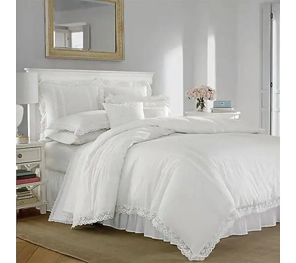 Laura Ashley Annabella White King Comforter Sha Set