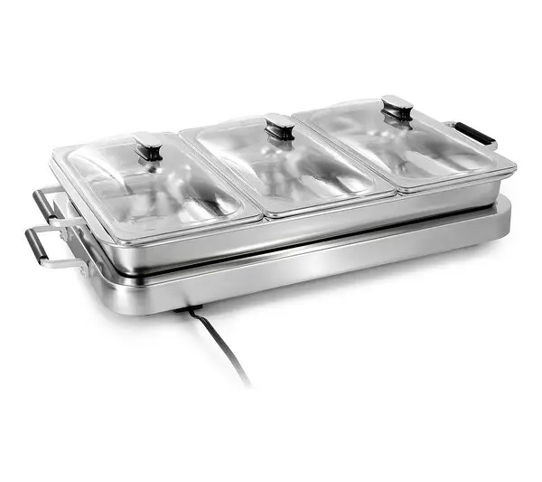 MEGACHEF 3-in-1 Electric Chaffing Buffet Server & Warming Tray