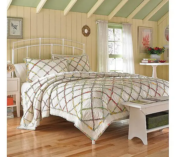 Laura Ashley Ruffle Garden Twin Quilt