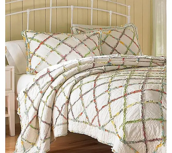 Laura Ashley Ruffle Garden King Quilt