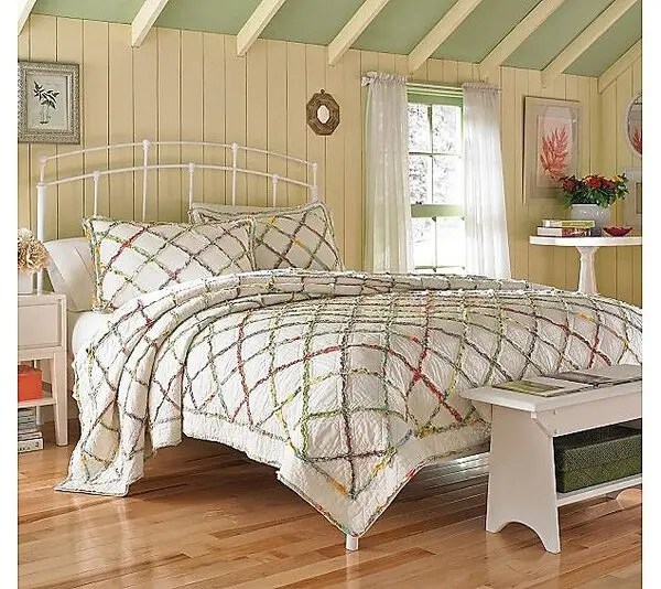 Laura Ashley Ruffle Garden King Quilt