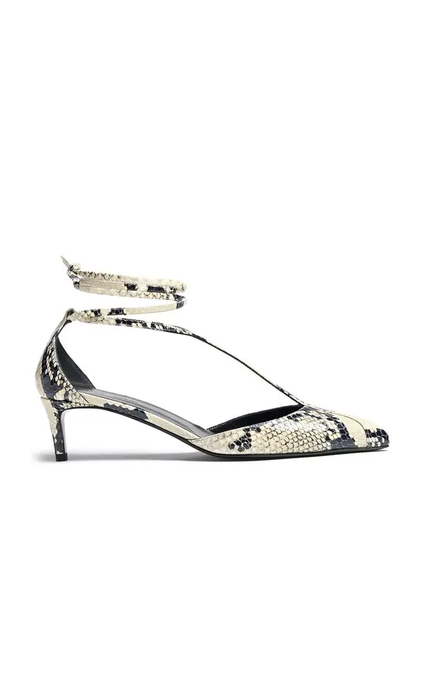 Khaite Mia Embossed Leather Pumps - Python