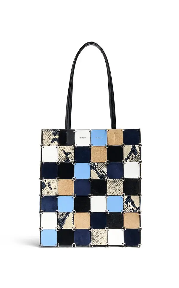 Khaite Emma Small Patchwork Leather Tote