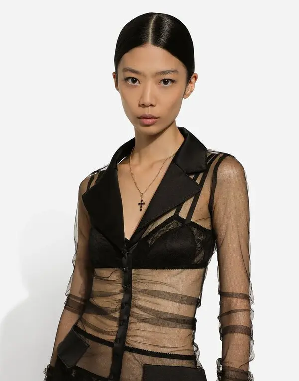 Dolce & Gabbana Fine Chain Necklace With Cross