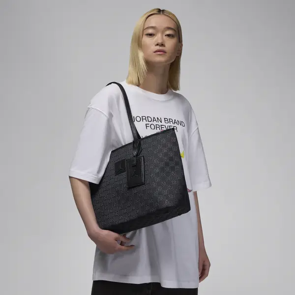 JORDAN MONOGRAM TOTE BAG ロゴ グレー ブラック Jordan Monogram Tote Bag - Black | Editorialist