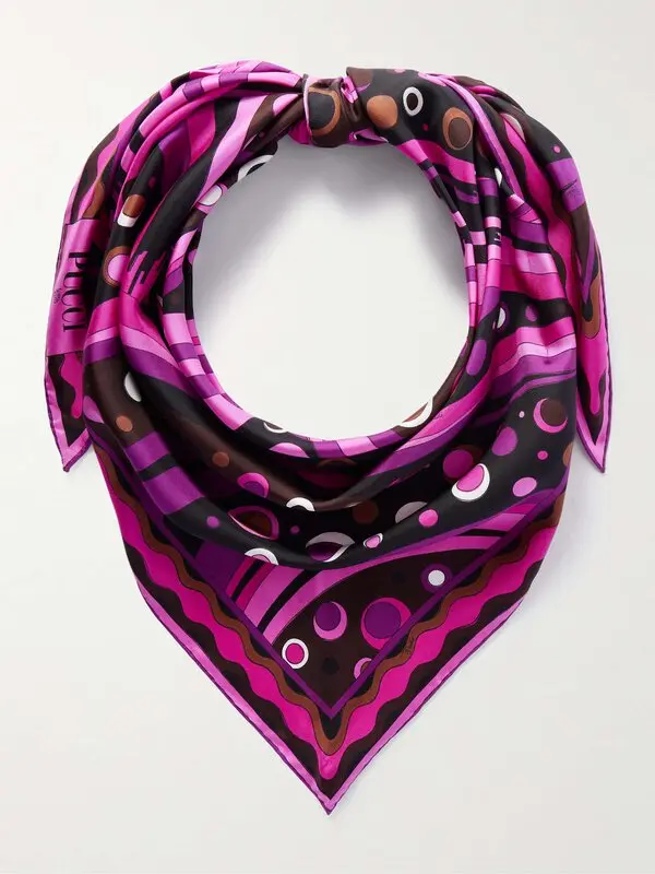 Emilio Pucci Printed Silk-twill Scarf