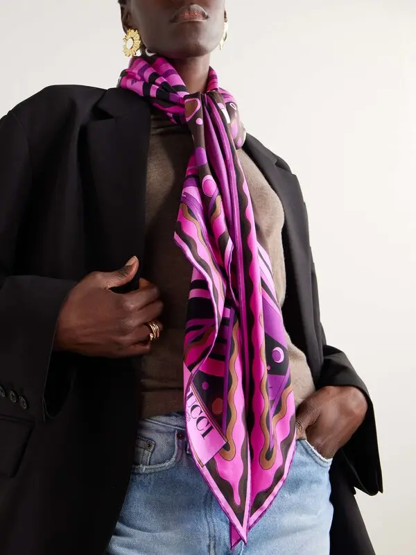 Emilio Pucci Printed Silk-twill Scarf
